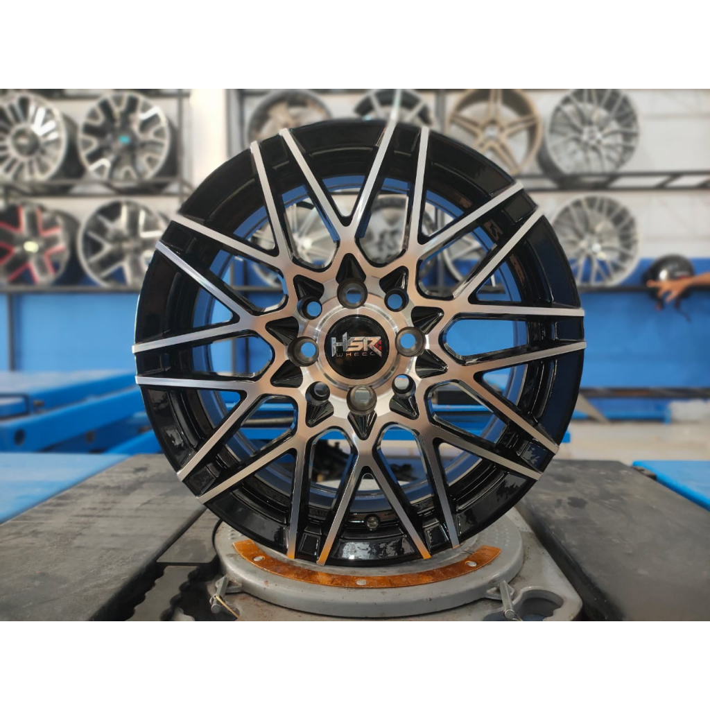 Jual Velg Mobil Racing Elegan Hsr Hane R15 Pcd 4X100-114,3 Black Chrome Brio,Avanza,Yaris,Agya ...