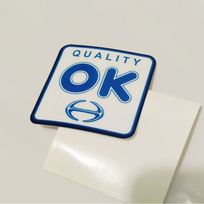 Jual sticker inspection Quality Control OK HINO (tempel dari dalam kaca ...