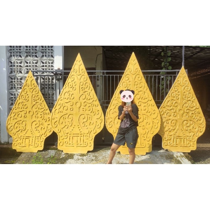 Jual 1set ( 2pcs) Gunungan Wayang Dekorasi Jumbo Tinggi 2meter Ukiran ...