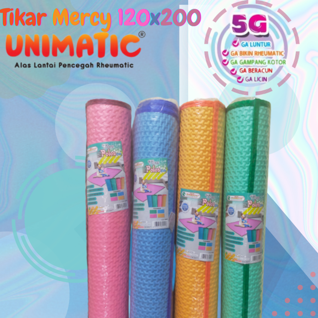 Jual Tikar Lantai Spons Mercy Evamatic Unimatic/ Bentol / Jagung 120x200CM Polos Anti-slip ...