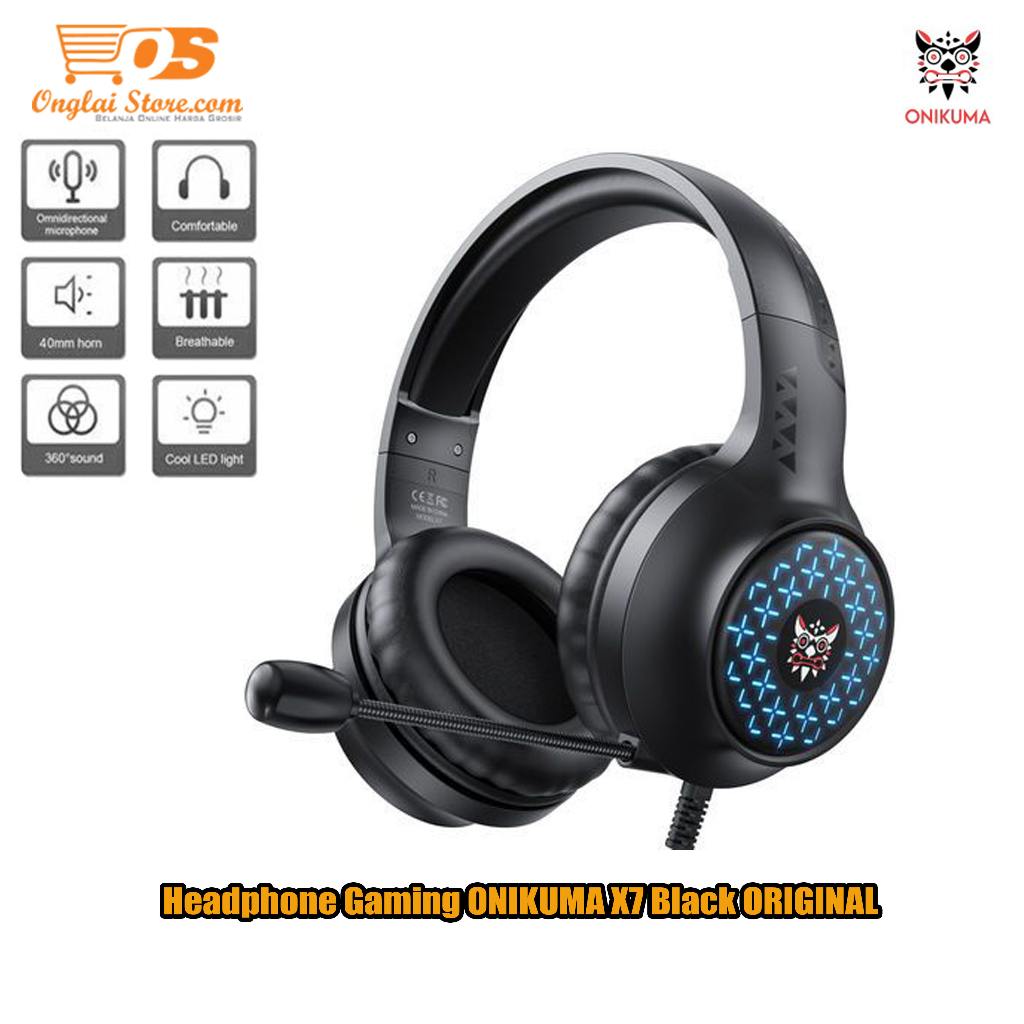 Jual Headphone Gaming ONIKUMA X7 Black Original | Shopee Indonesia