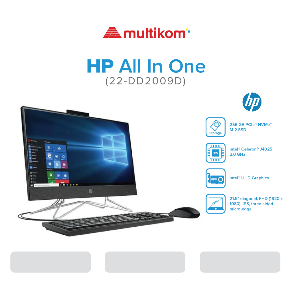 Jual PC AIO HP 22-dd2009d Celeron J4025 4GB 256SSD W11 OHS | Shopee Indonesia