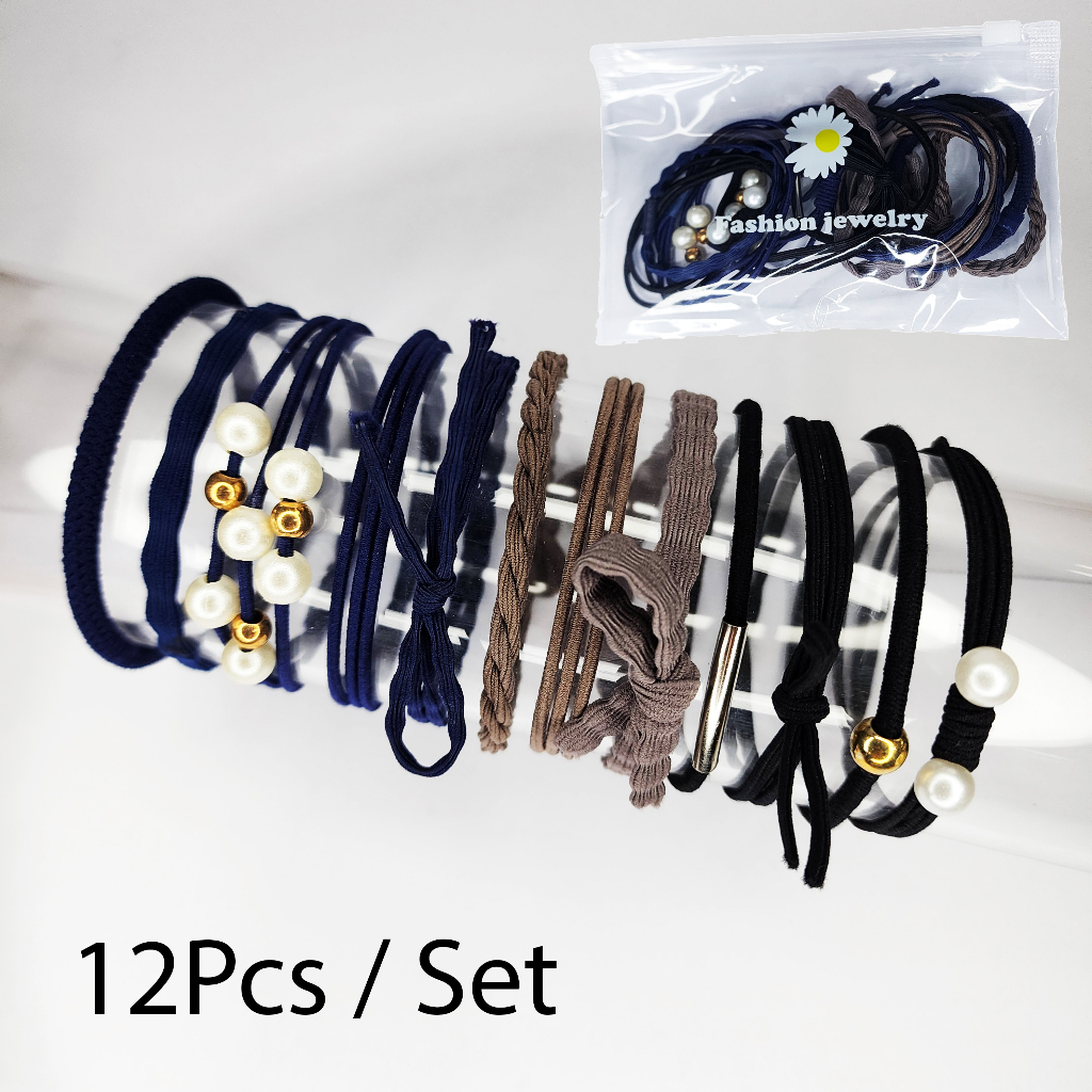 Jual ED - FREE POUCH - 12PCS / SET IKAT RAMBUT KOREA KPOP / IKAT RAMBUT ...