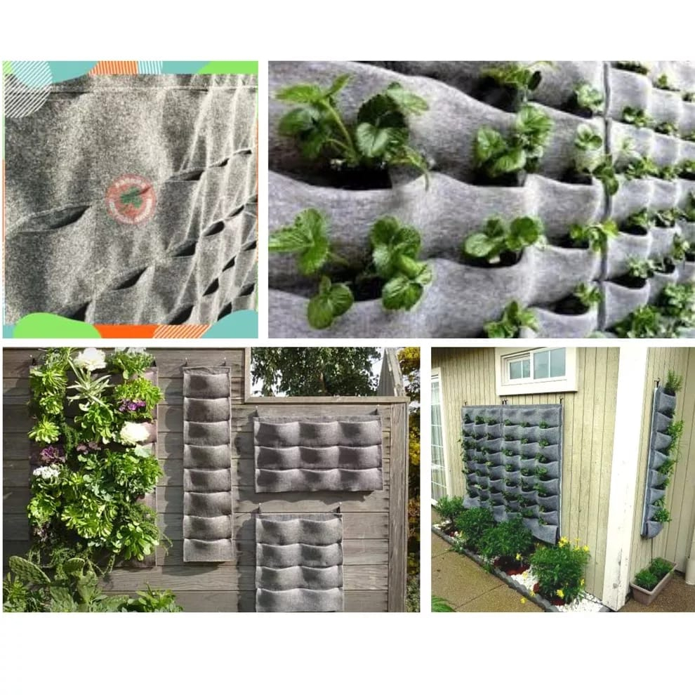Jual Karpet Geotextile Pot Wall Planter Bag Vertical Garden 5 Kantong ...