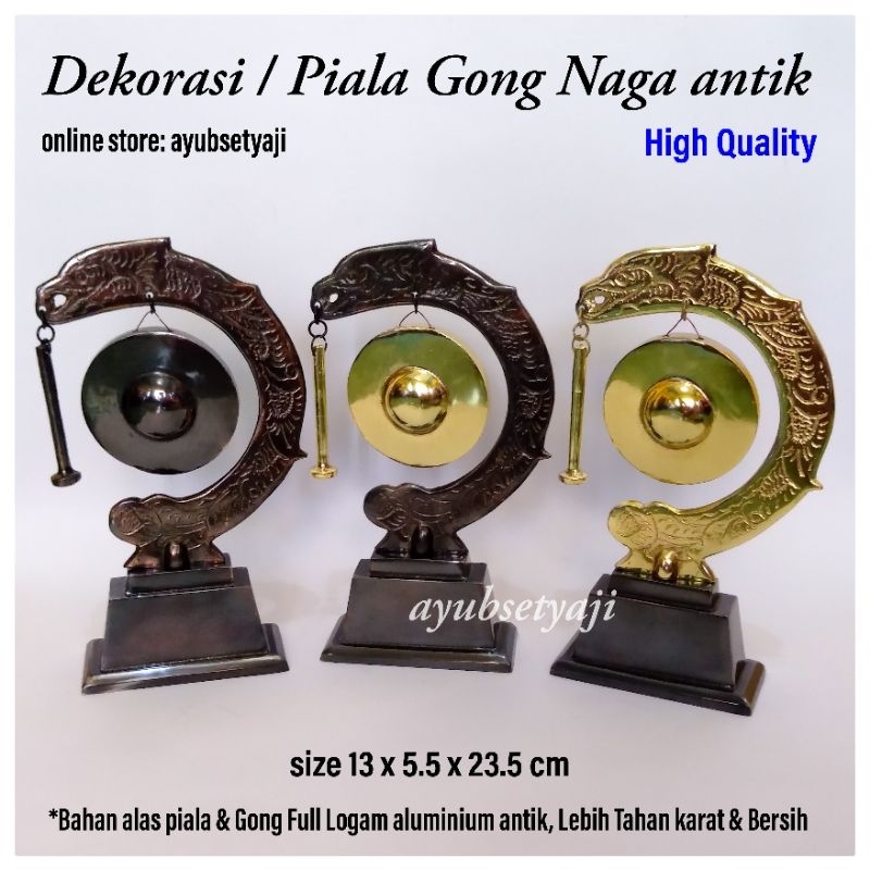 Jual Souvenir Piala Gong Naga Logam antik Dekorasi Gong Gawang ALL ...