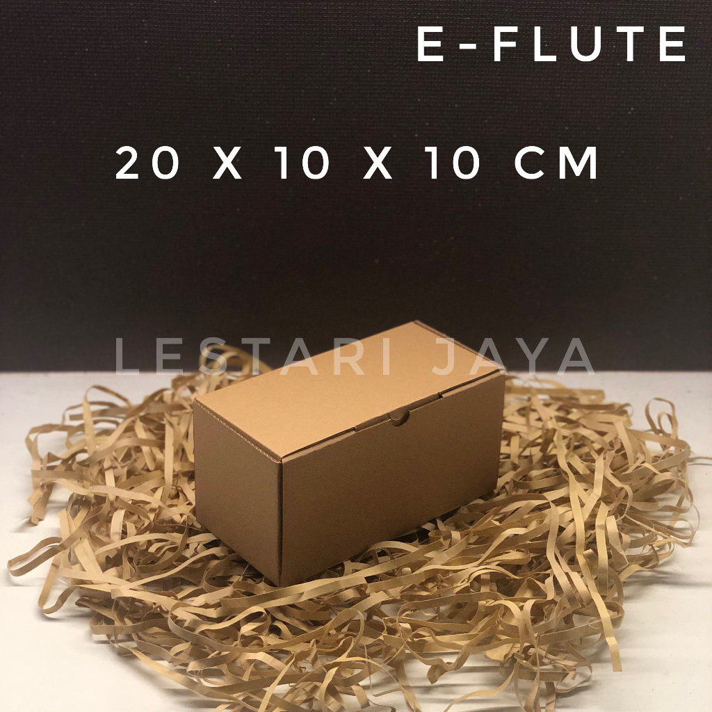 Jual Box Kardus E-Flute Coklat Untuk Packaging Olshop Sovenir Baju ...