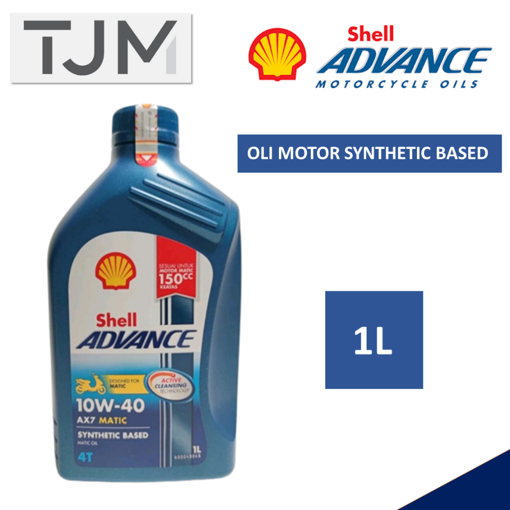 Jual Oli Motor Matik Terbaru Shell Advance AX7 1 Liter Matic (MAXI ...