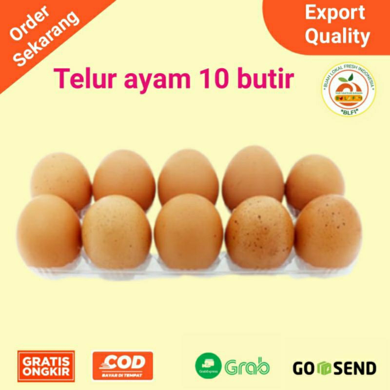Jual TELUR AYAM / TELOR AYAM PER 10 BUTIR | Shopee Indonesia