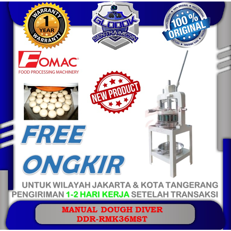 Jual Mesin Pembagi Adonan / Manual Dough Divider DDR-RMK36MST FOMAC ...