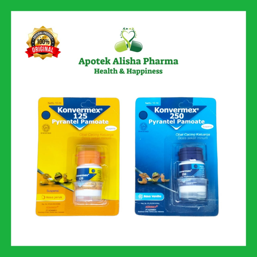Jual Konvermex Sirup 125/250mg Botol 10ml - Konfermex Syrup Obat Cacing ...