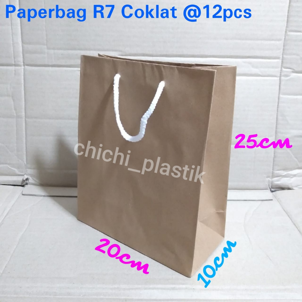 Jual Isi 12pc Paperbag R7 polos lusinan / tas kertas motif batik 20 x ...