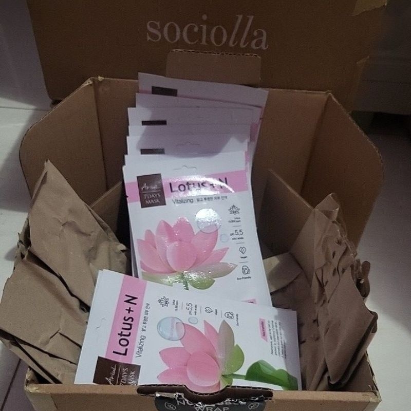 Jual Ariul 7 days mask Lotus+N Vitalizing | Shopee Indonesia