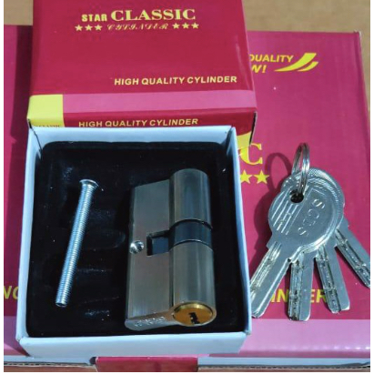 Jual CLASSIC Kunci Silinder Pintu Classic 60 mm (Computer Key) BESAR | Shopee Indonesia