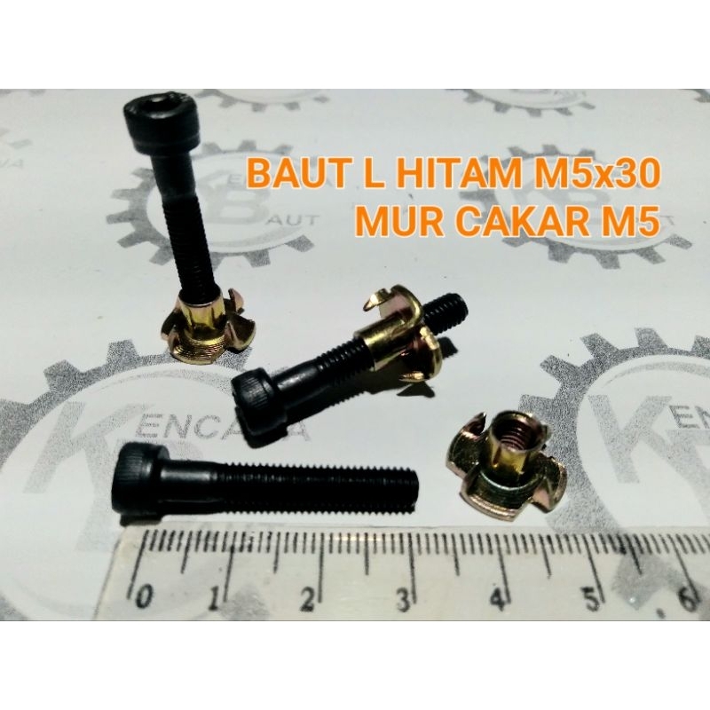 Jual BAUT SPEAKER M5 X 30 L BAJA + MUR CAKAR / BAUT SPEAKER M5 X 30 L ...