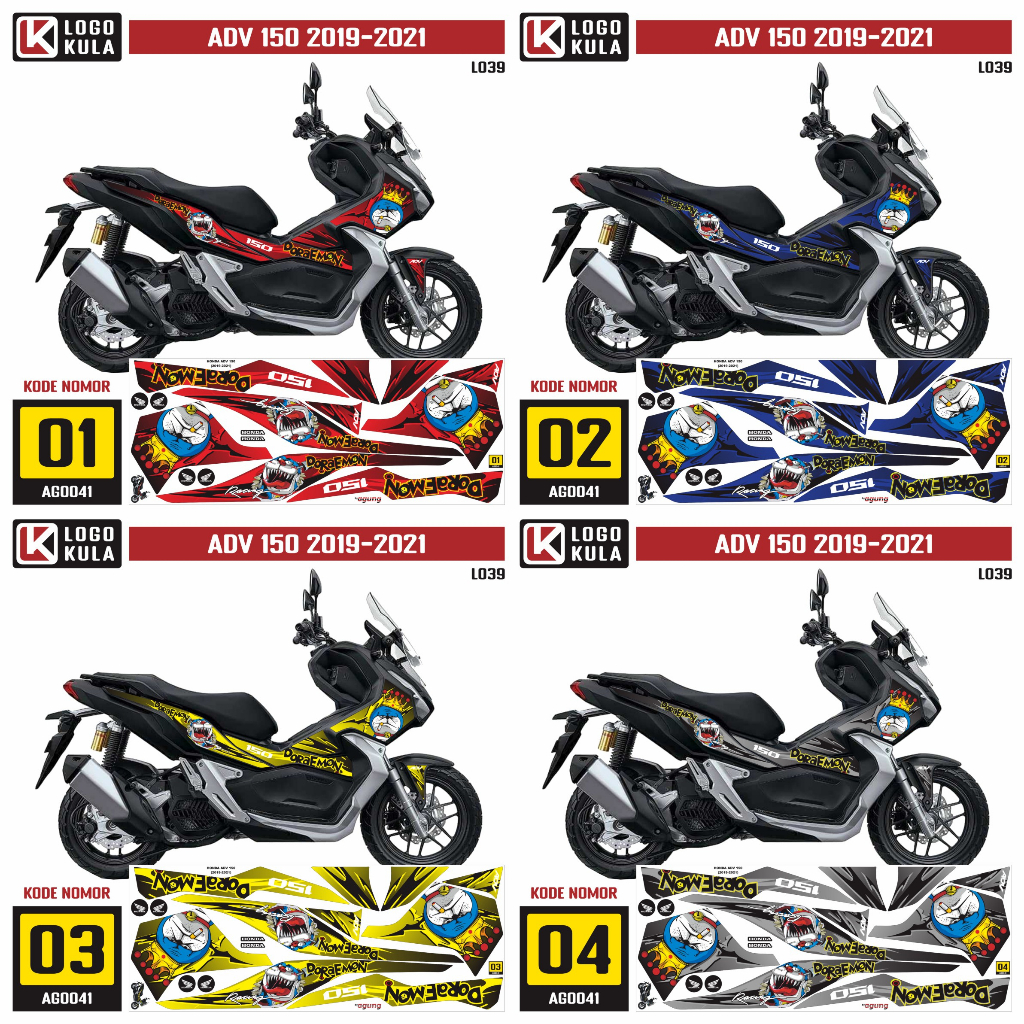 Jual Logokula Sticker Striping ADV 150 2019-2021 AG0041 Doraemon ...