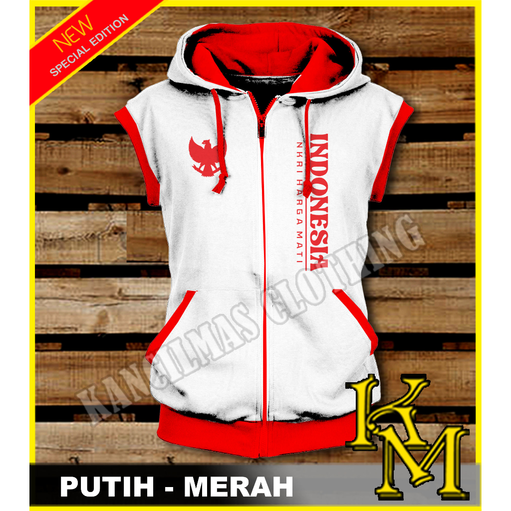 Jual ZIPPER ROMPI VEST INDONESIA NKRI HARGA MATI NEW WARNA MERAH ...