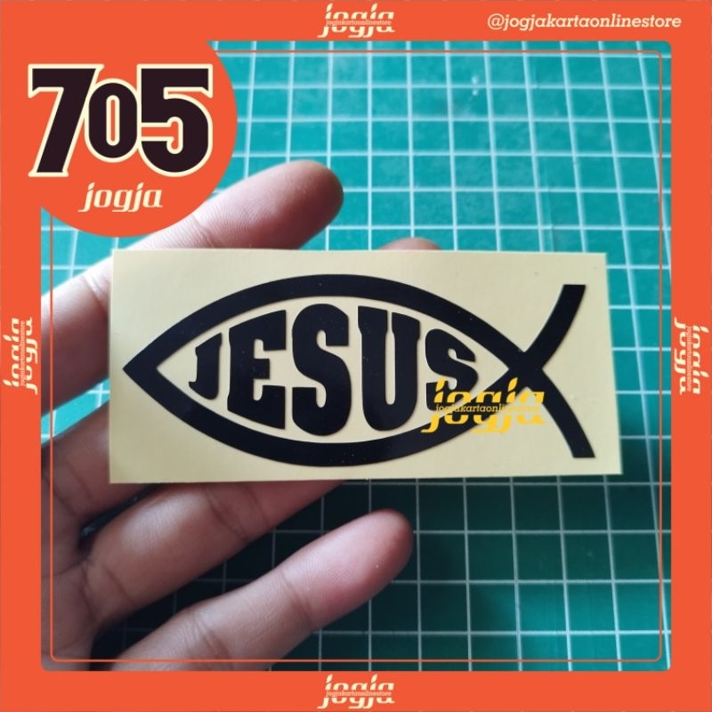 Jual Stiker Cutting Sticker Fish Art Jesus Stiker Yesus Kristus Stiker ...