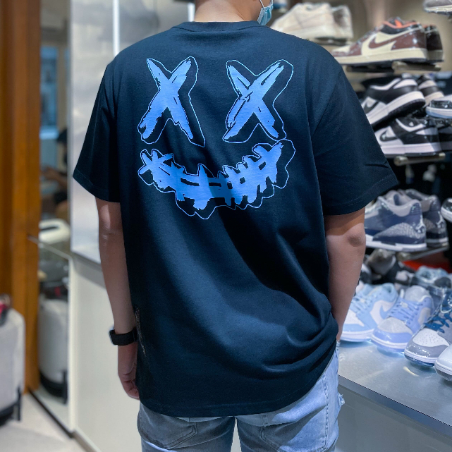 Jual RIC Ricky is Clown Blue Sky 3D Smile Black Tee 100% Original ...