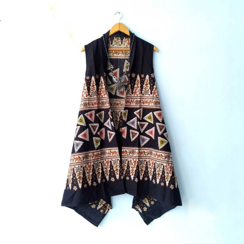 Jual New Outer Vest Batik kombinasi Elegan Resmi Kasual freesize ...