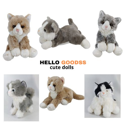 Jual BONEKA KUCING CUTE SOFT LUCU - UKURAN M TINGGI 26cm ( COCOK UNTUK ...