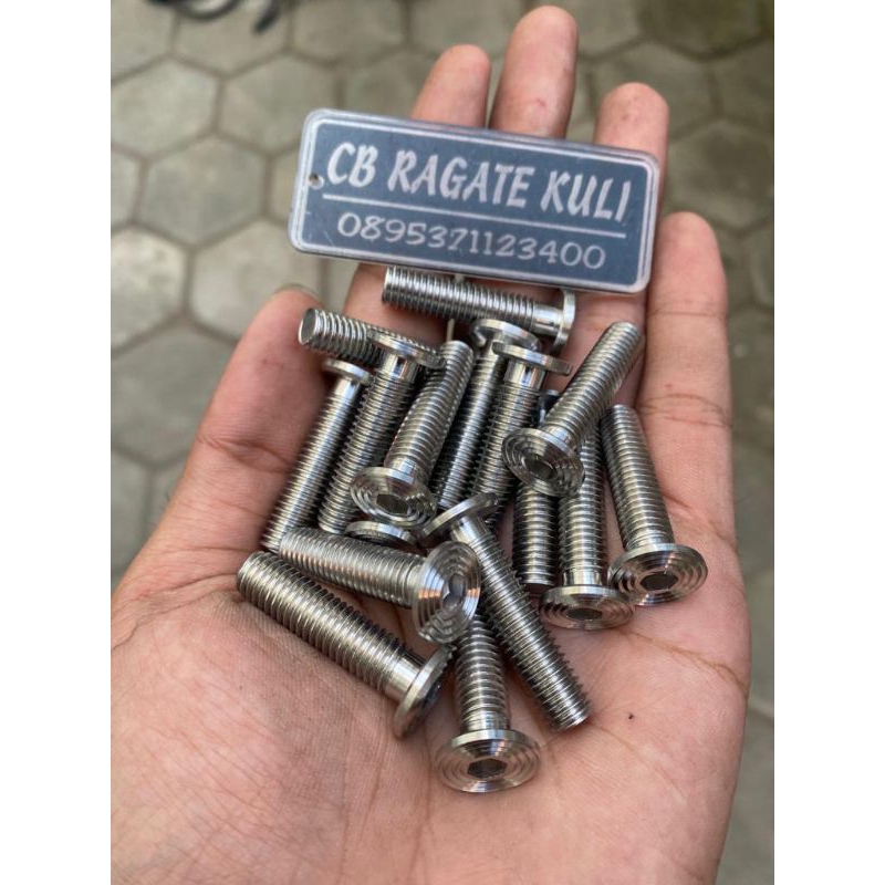 Jual baut l slim M8/12 panjang 3 cm ( stainlist ) | Shopee Indonesia