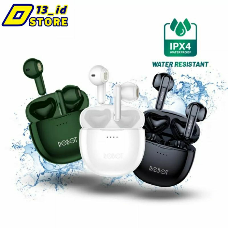Jual ROBOT TWS Headset Bluetooth 5.3 True Wireless Earphone Flybuds T10 ...