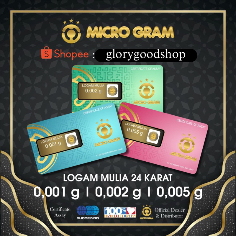 Jual Emas Micro Gram 0,001 dan 0.002 Logam Mulia 24 Karat Mini Gold ...