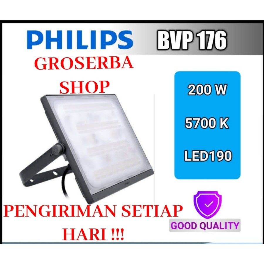 Jual LAMPU SOROT PHILIPS LED BVP 176 200W - 5700K COOL WHITE BVP176 ORIGNAL | Shopee Indonesia