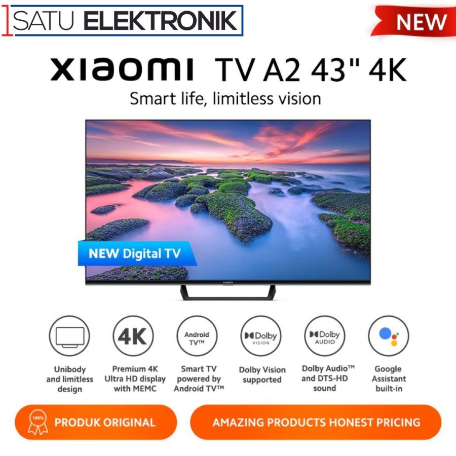 Jual Xiaomi 43 inch Smart TV UHD Digital Netflix Android 11 L43M7 ...