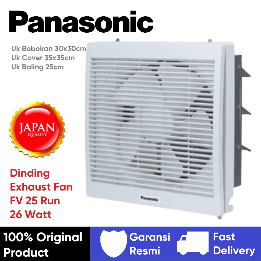 Jual PANASONIC EXHAUST FAN DINDING TEMBOK FV 25RUN (DIAMETER BALING 25 ...