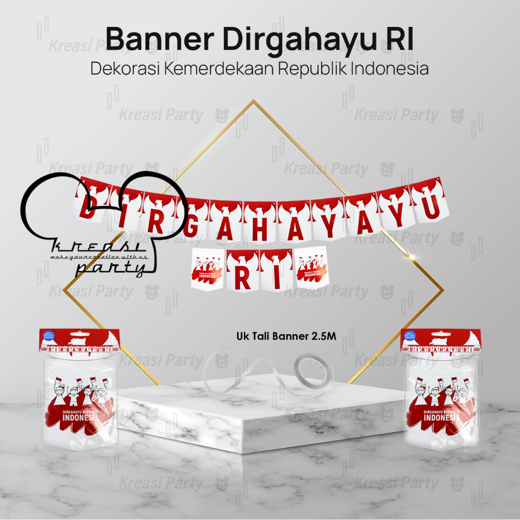Jual Banner Dirgahayu RI Anak / Umbul-Umbul / Bunting Flag Agustusan ...