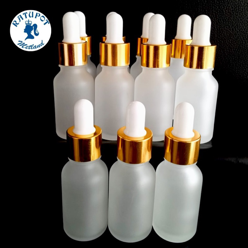 Jual botol serum botol kaca 15 ml tebal frested pipet gold | Shopee ...