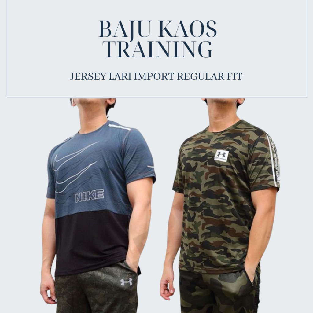 Jual Oppa Style Shop Baju Kaos Training Pria Gym Jersey Lari Regular ...