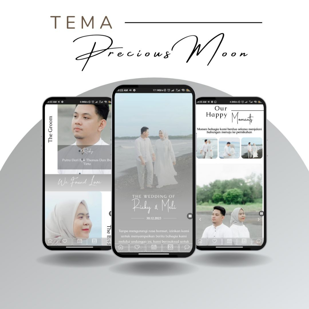 Jual Undangan Digital Pernikahan Tema Precious Undangan Website | Shopee Indonesia