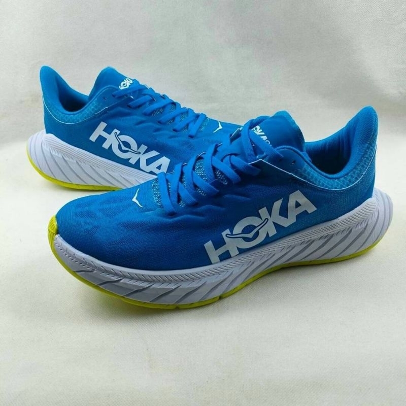 Jual Sepatu Running Hoka carbon Blue Yellow | Shopee Indonesia