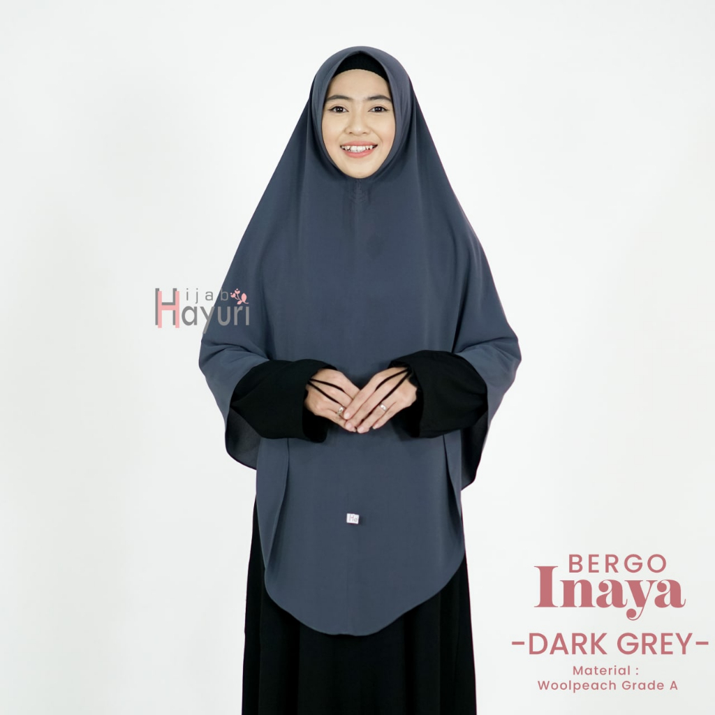 Jual Hijab Hayuri Bergo Inaya - Jilbab Instan Syar'i Non Pad - Bahan ...