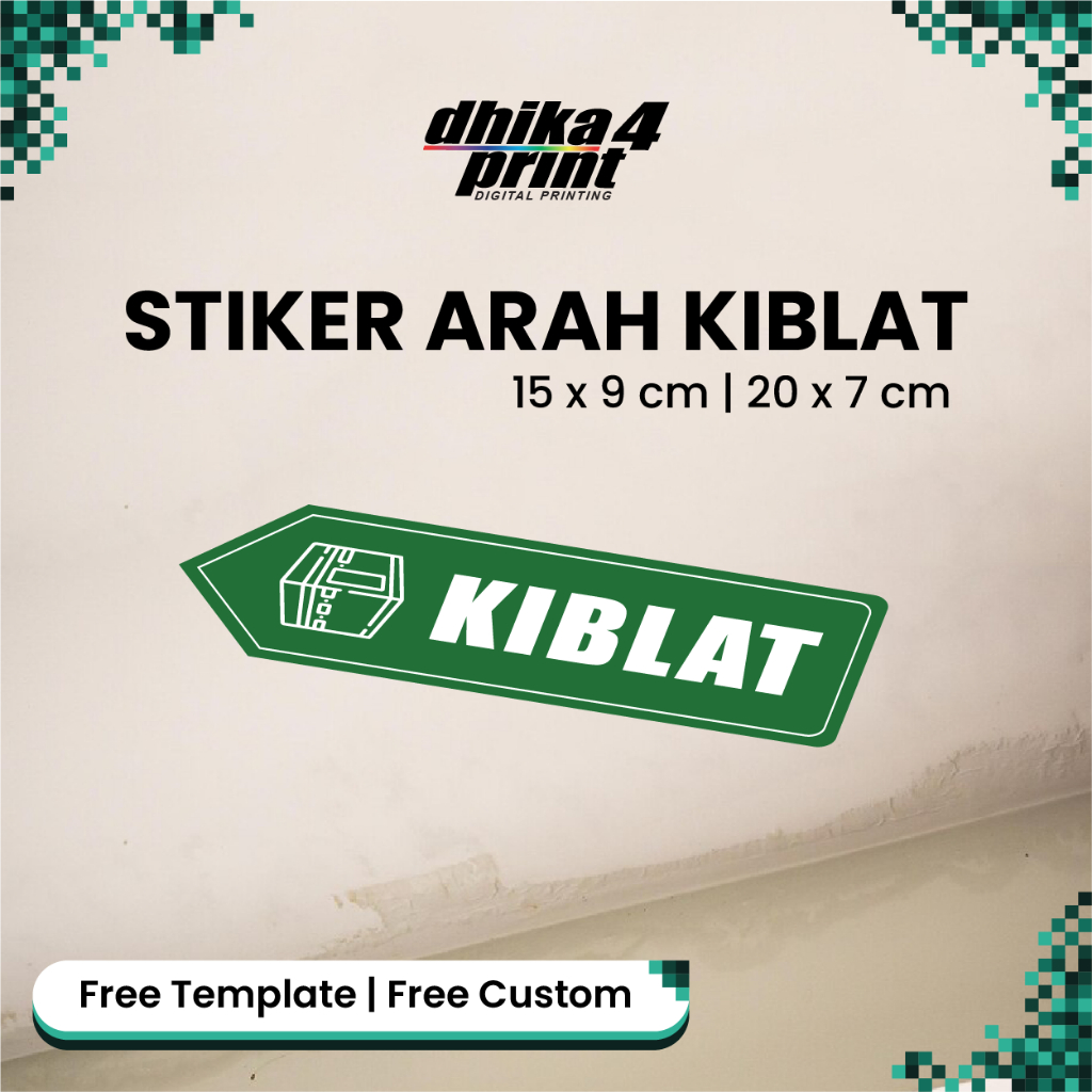 Jual Sticker Kiblat | Petunjuk Arah Sholat | Stiker Musholla | Shopee ...