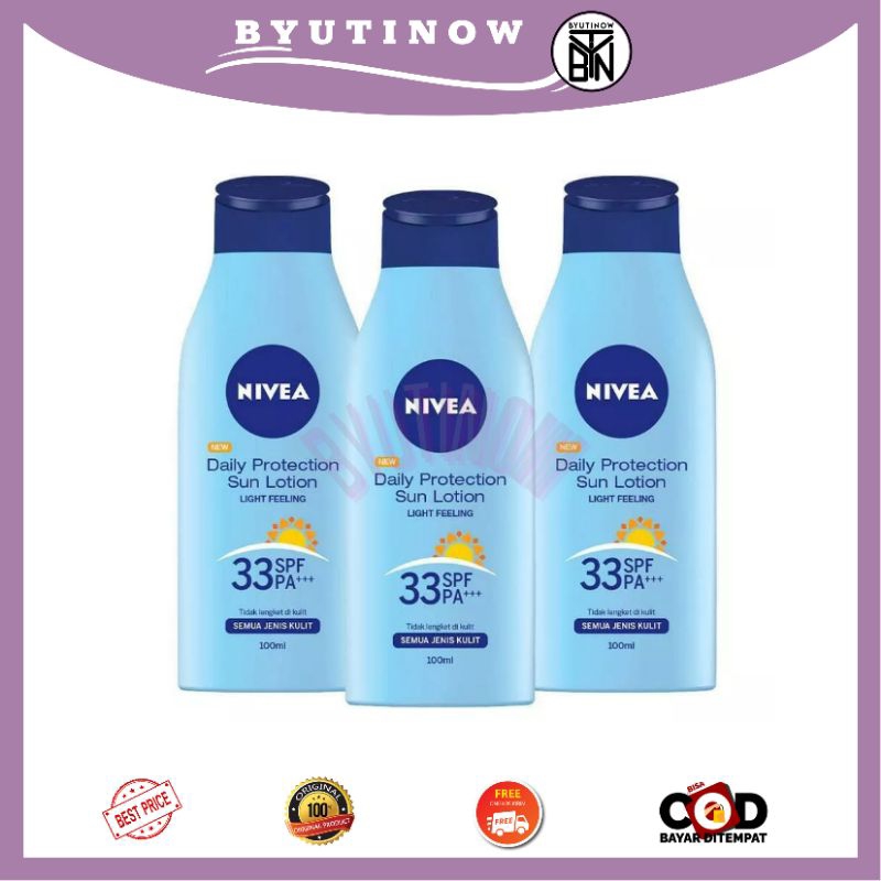 Jual NIVEA Daily Protection Sun Lotion SPF 33 PA+++ 100ml | Shopee ...