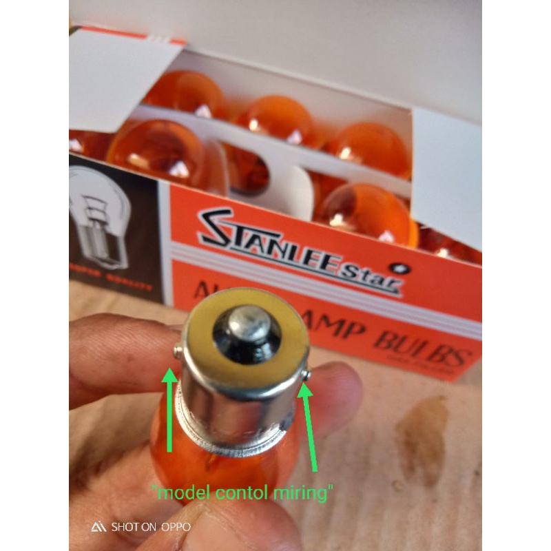 Jual BOHLAM sen kaki1 12VOLT model pentolan miring BESAR ORANGE ...