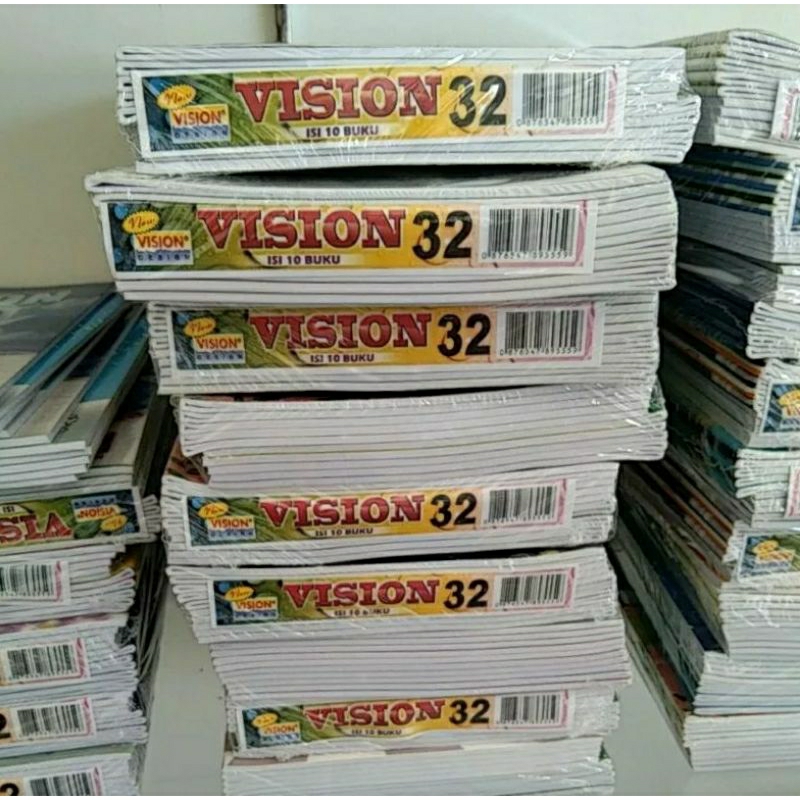 Jual buku tulis vision 32 lembar 1 pack isi 10 pcs | Shopee Indonesia