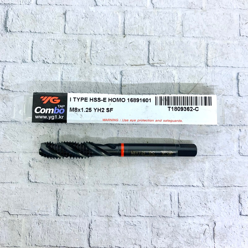 Jual Tap M8 x 1.25 SP merk YG Korea Original Baru Tap M8x1.25 Spiral | Shopee Indonesia