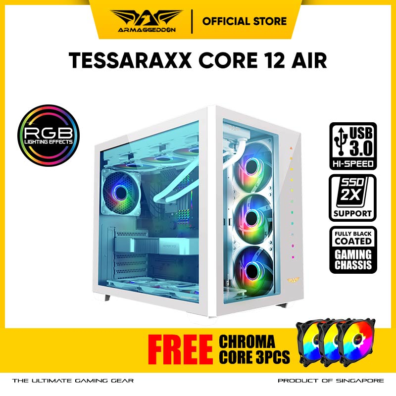 Jual Casing Gaming Armaggeddon Tessaraxx Core 12 Air E-ATX Gaming PC ...