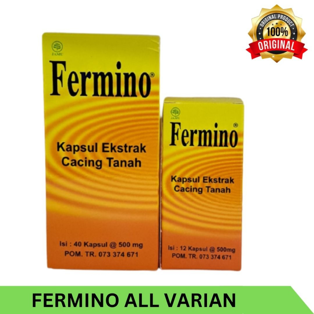 Jual Fermino Kapsul Ekstrak Cacing Tanah12 40 Kapsul Obat Tifus Tipes ...