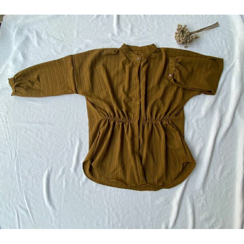 Jual KEMEJA KERUT DEPAN WANITA/ ALIYA SHIRT KERUT DEPAN KOREAN STYLE ...