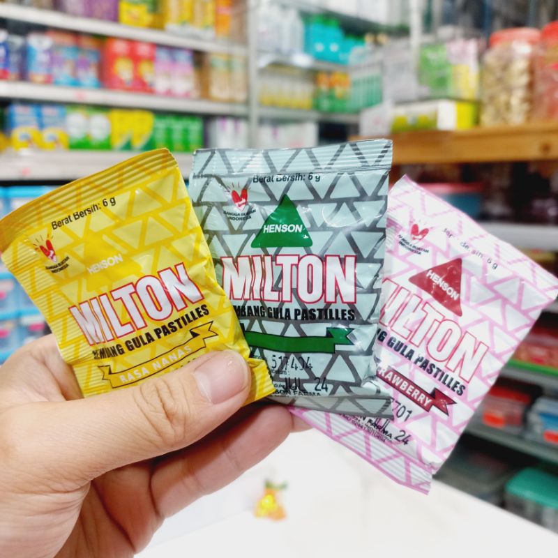 Jual [1SACHET] PERMEN MILTON RASA MINT STRAWBERRY NANAS / MENYEGARKAN ...