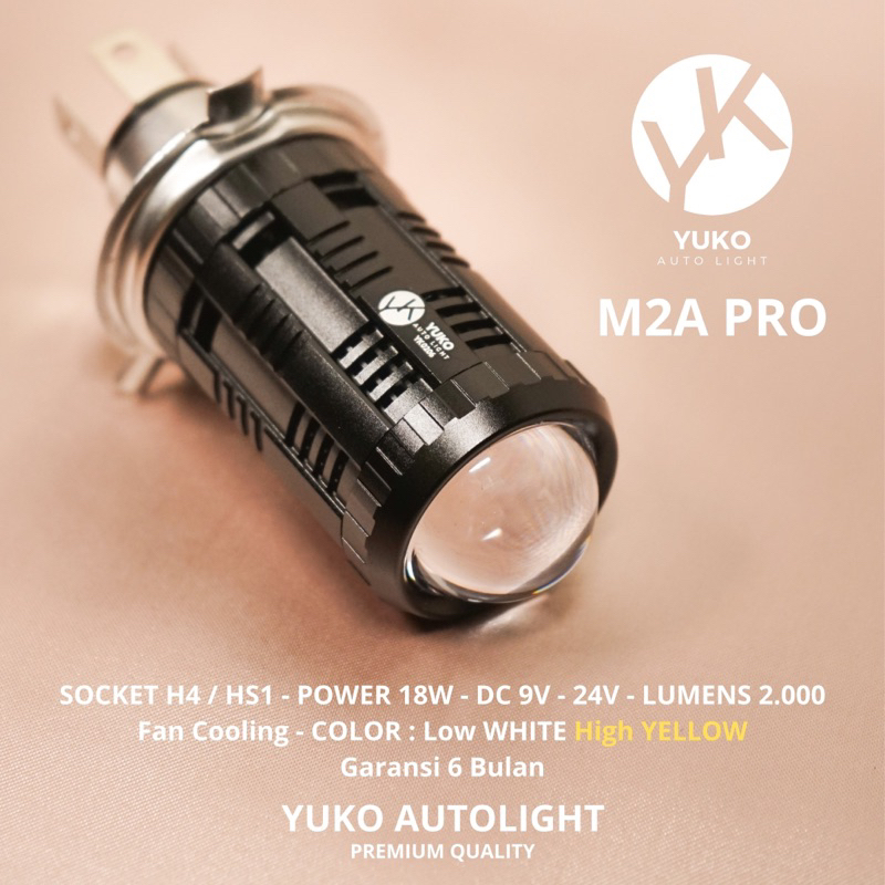 Jual YUKO AUTOLIGHT M2A M2 PRO H4 Lampu LED Motor dan Mobil Mini Biled ...