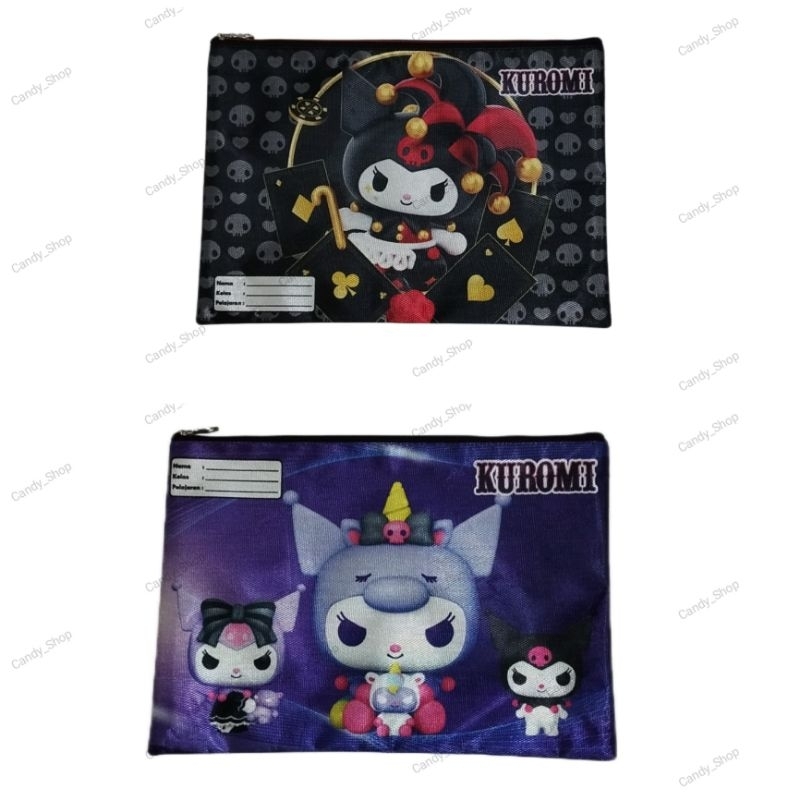 Jual Map Buku Kuromi - Tempat Buku - Map Zipper - Zipper Bag Sleting ...