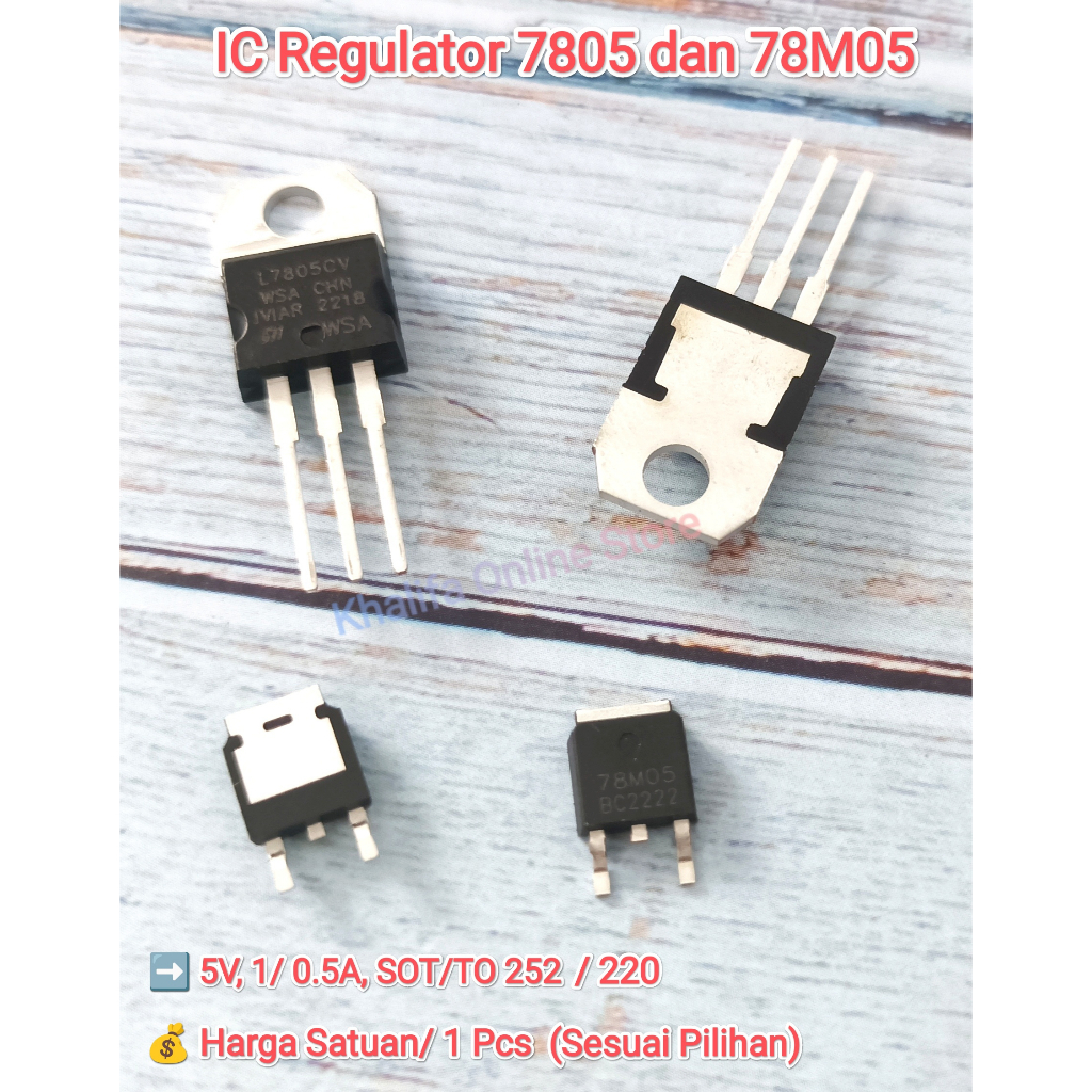 Jual IC Transistor LM7805 L7805 SMD 78M05 7805 Regulator Voltage stabilization L78M05CDT 5V SOT ...