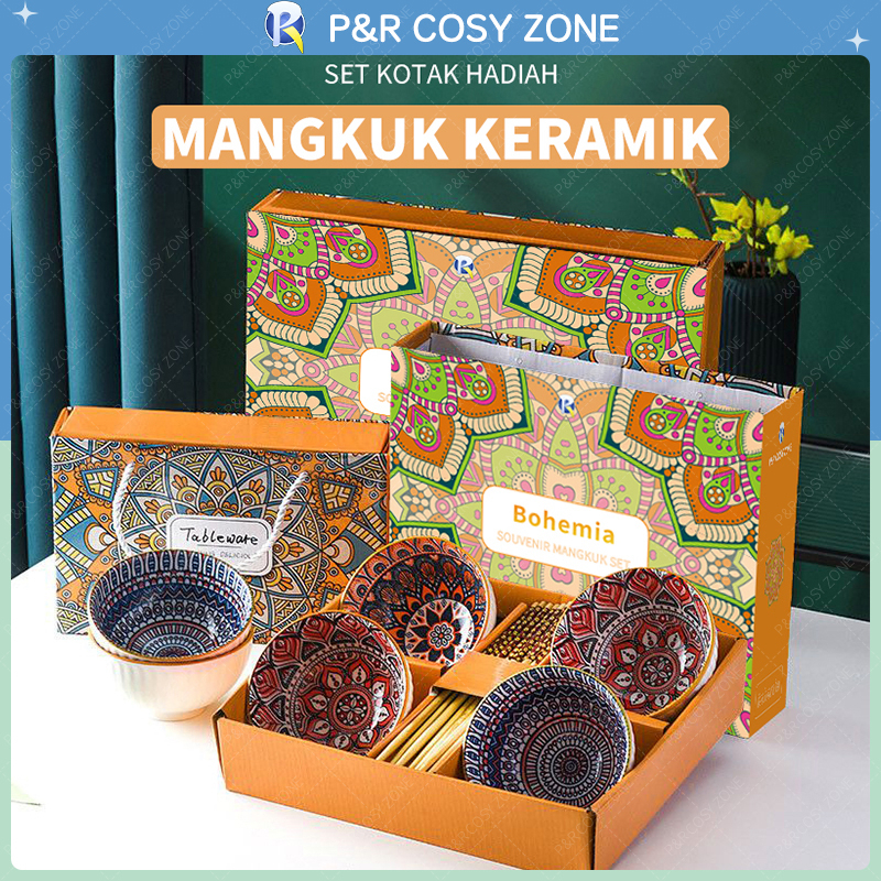 Jual Mangkok set premium peralatan makan porselen /Mangkok set keramik ...