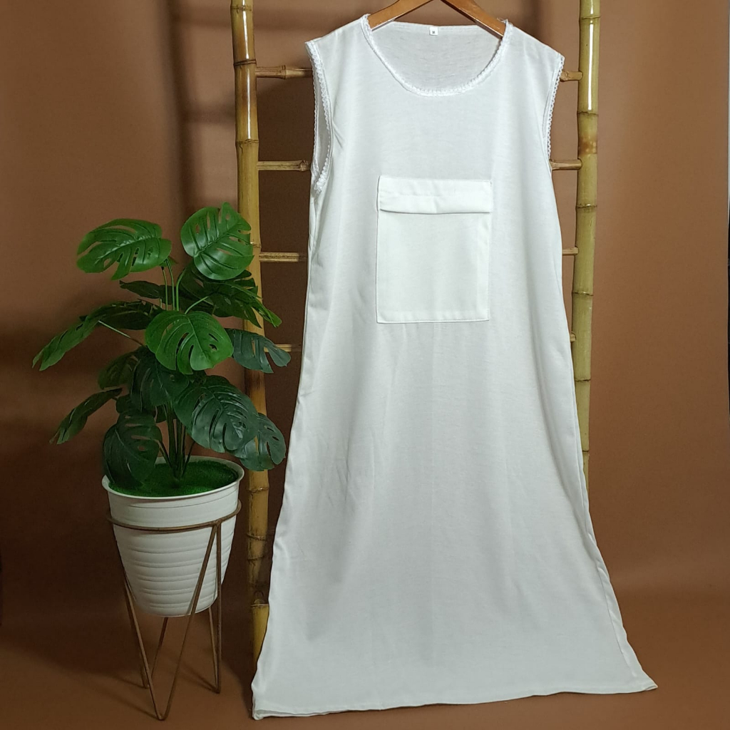 Jual Singlet gamis wanita/singlet gamis saku depan/singlet gamis haji ...